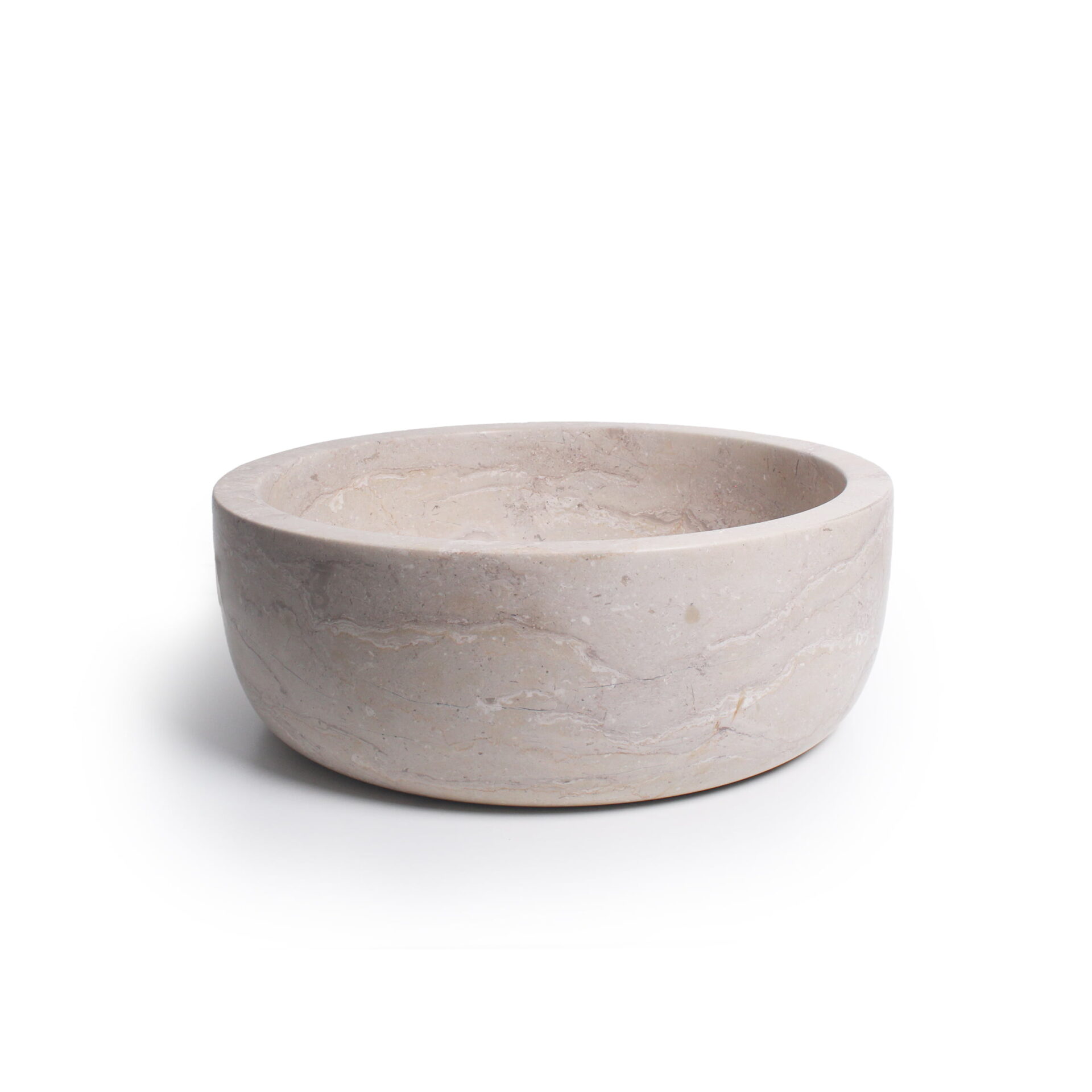 Diana Royal Honed Marble Nova Roma Basin | Natural Angle